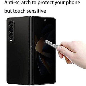 FYDIKHN Anti-Spy Inner Screen Protector Designed for Samsung Galaxy Z Fold 4 5G 2022 and Privacy Outer Screen Protector Soft Anti-Scratch Film Anti-Peeping Full Glue