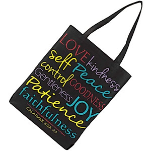 Religious Inspirational Gifts for Women, Fruits of the Spirit Tote Bag, 16 Inch