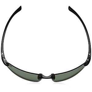 Hobie Rips Polarized Rimless Sunglasses, Shiny Black Frame/Grey Lens, 62MM