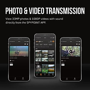 SPYPOINT Flex Cellular Trail Camera - Dual-Sim LTE,1080p Videos, 33MP Photos,Night Vision 4 LED Infrared Flash, 100'Detection Range,0.3S Trigger Speed,GPS Enabled,Cell Cameras for Hunting-for USA only