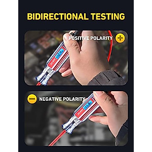 Heavy Duty 3-65V Backlit Digital LCD Circuit Tester, Test Light with 140 Inch Extended Spring Wire, Car Truck Low Voltage & Light Tester with Stainless Probe