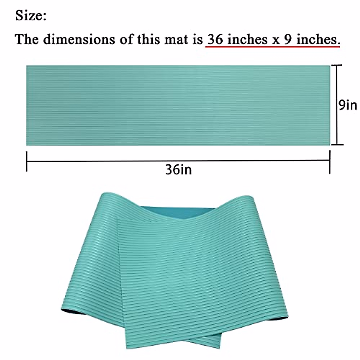 Yewaii Pool Ladder Mat, Above Ground Swimming Pool Ladder and Step Mat, Protective Ladder Pad Step Mat for Pool with Non-Slip Stripe, Light Green 36 inch X 9 inch