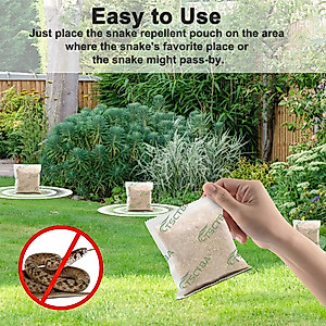 EQCFSATY Snake Repellent for Yard Powerful, Snake Repellent Pet Safe,Snake Away Repellent for Outdoors, Backyard Snake Repellent Outdoor, Snake Repellent Indoor, Snake Deterrent Outdoor -8P, Green