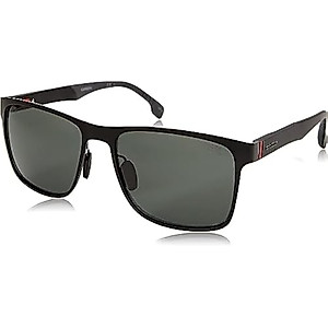 Carrera Men's CA8026/S Square Sunglasses, Matte Black, 57 mm
