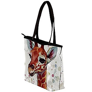 Purses for Women, Tote Bag, Handbags for Women, The Tote Bag, animal giraffe watercolor art pattern