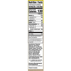Nature Valley Savory Nut Crunch Bars, Everything Bagel, 0.89 oz, 5 bars