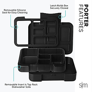 Simple Modern Bento Lunch Box for Kids | BPA Free, Leakproof, Dishwasher Safe | Lunch Container for Boys, Toddlers | Porter Collection | 5 Compartments | Solar System