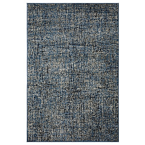 LOOMAKNOTI Celena Altenz 2' x 7' Blue Abstract Indoor Runner Rug