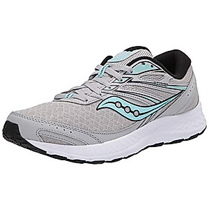 Saucony Women's Cohesion 13 Running Shoe, Grey/Black, 9