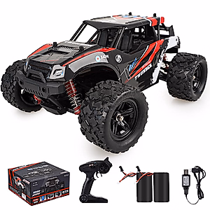 MaxTronic RC Cars,High Speed Remote Control Car for Adults,1:18 Scale 36 KM/H 4WD Off Road RC Monster Truck,All Terrain Electric Cars Two Rechargeable Batteries Included for Boys Girls