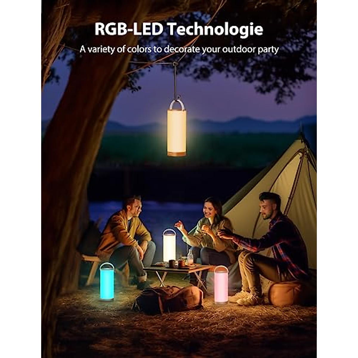 sympa Cordless Table Lamp - 10 Inch Rechargeable LED Desk Lamp, Dimming Bedside Table Lamp for Bedroom and Office, Portable Touch Table Lamp for Outdoor & Camping, 360° Eye-Care Lighting