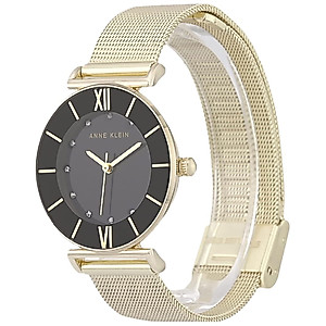 Anne Klein Women's Glitter Accented Mesh Bracelet Watch