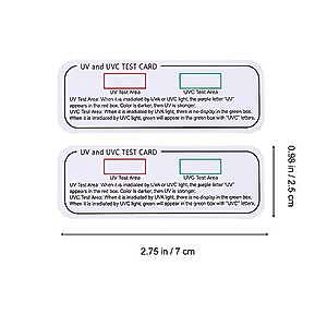 iplusmile UVC Test Strips 12pcs Indoor UVC-UVA Light Identifiers - UVC-UVA Indicator Cards for Home
