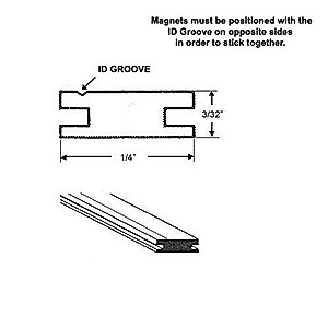 Gordon Glass® Flexible Magnetic Strip Insert for Framed Swing Shower Doors - 75" Long Brown