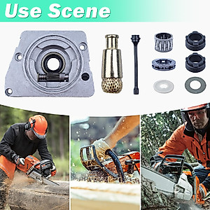 Adefol Oil Pump Oiler Rim Sprocket Worm Gear Kit for HUSQVARNA 61 66 266 XP 268 272 272XP Chainsaw