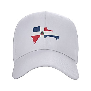 POOEDSO Dominican Republic Terrain Map Baseball Cap Fashion Solid Color Duck Tongue Hat Adjustable Casquette