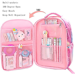 Stylifeo Backpack for Girls, Bookbag Elementary School Bags Anti-Theft Waterproof School Backpack for Girls Teens