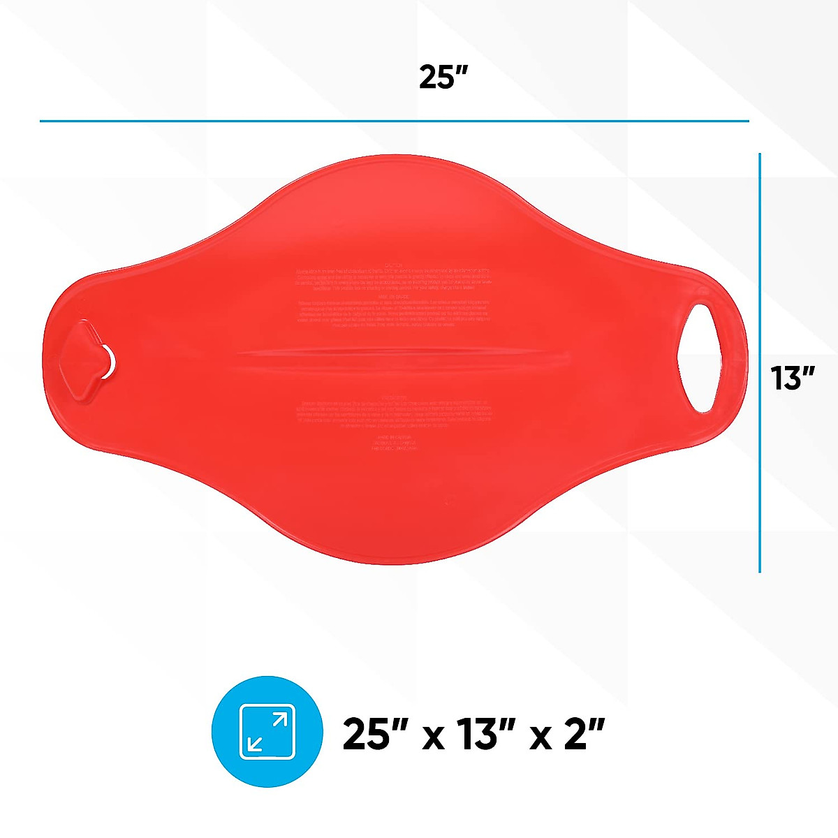 Superio Snow Sled Board for Kids, Connectable Plastic Snow Fun, Sand and Grass Group Fun Slider (Red) Children Safe Snow Saucer