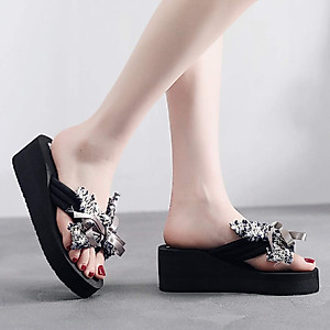 Vielone Flip Flops Black Sandals Athletic Cushion Footbed Waterproof Outdoor Summer Beach Slippers