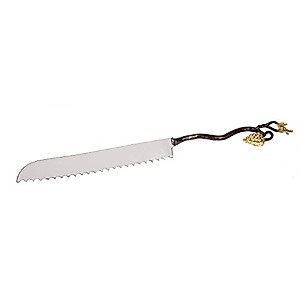 Yair Emanuel Challah Knife with Grape Branch Handle