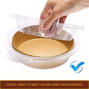 Air Fryer Disposable Parchment Paper, 100PCS Parchment Paper for Baking Roasting Microwave, Non-stick Oil-proof Paper Parchment for Air Fryer(7.87inch)(100pcs)