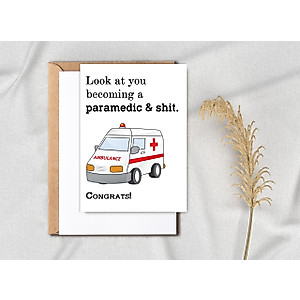 New Paramedic Graduation Card - Graduation Paramedic Greeting Card - Paramedic Graduate Card - Card For Paramedic - Look At You Becoming A Paramedic