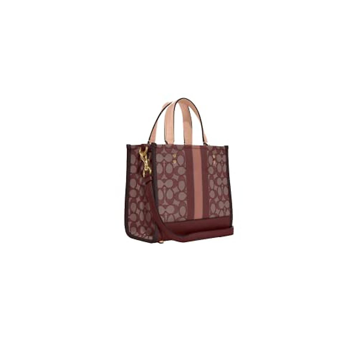 COACH Signature Jacquard Dempsey Tote 22 (IM/Wine Multi)