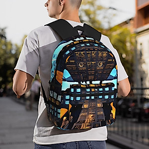 OdDdot Airplane Cockpit Backpacks Lightweight Bookbag Front Utility Pocket with Built-in Organizer - Premium Backpack