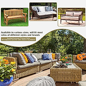 COSFLY Patio Furniture Covers Waterproof, Outdoor 3-Seater Sofa Cover Heavy Duty Fits up to 79W x 38D x 35H inches