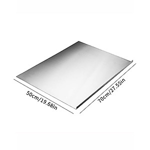 LandHope Large Cutting Board 304 Stainless Steel Cutting Board Metal Baking Mat Non Stick Thick Board Cutting Fruit Vegetable Meat Kneading Rolling Bread Pizza Biscuits Dough Sturdy Kitchen