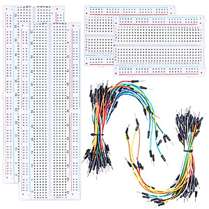 YUEONEWIN Electronics Component and PCB Breadboard Kit, 1400Pcs Basic Electronics Component and 130 Pcs Solderless Breadboard Jumper Wires Kit for Arduino, Prototyping Circuit, DIY Electronic Project