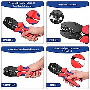 Kohree Solar Crimping Tool Cable Connector, with 6pcs Male Female Solar Connector + 2 Pcs Spanners Wrench + 1 Pcs Wire Crimper + 1 Pcs Tool Kit for 2.5/4/6mm² Solar PV Wire