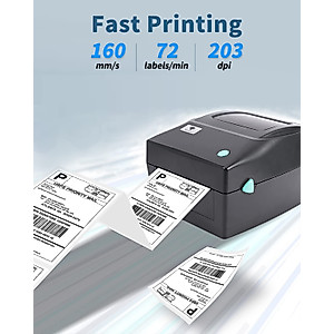 Thermal Label Printer, 4X6 Shipping Label Printer, Commercial Direct Desktop Label Printer for Shipping Packages Barcode Label Maker, Compatible with UPS, USPS, Etsy, Amazon,Shopify,Ebay