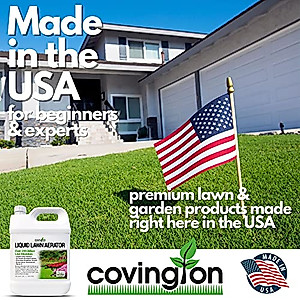 Liquid Aerator (32oz) - Liquid Lawn Aerator Loosens & Conditions Compacted Soil for Increased Nutrient Uptake - USA Made, Minerals, Nutrients, Humic Acids, & Microbes for Healthier Growth