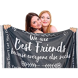 Luxe Extreme Funny Best Friend Throw Blanket, Funny Birthday Gifts for Women, Unique Fun Gag Friendship Gifts, for Women and Bestie, BFF Gifts, Personalized Blankets