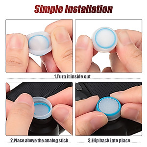 Controller Thumbsticks Replacement Pads Compatible with PS4 Includes L1 R1 L2 R2 Triggers Springs and Conductive Rubber Pad Button Repair Replacement Parts