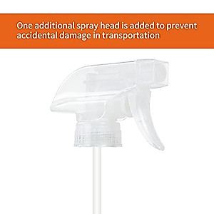 HOMBYS Empty Clear Glass Spray Bottles with Silicone Sleeve Protection - Refillable 17 oz Containers for Cleaning Solutions, Essential Oils, Misting Plants - Quality Sprayer - 2 Pack