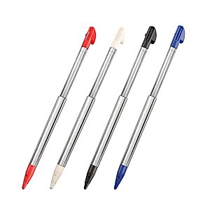 3DS XL Stylus Pen, Metal Retractable Replacement Stylus Compatible with Nintendo 3DS XL, 4in1 Combo Touch Styli Pen Set Multi Color for 3DS XL