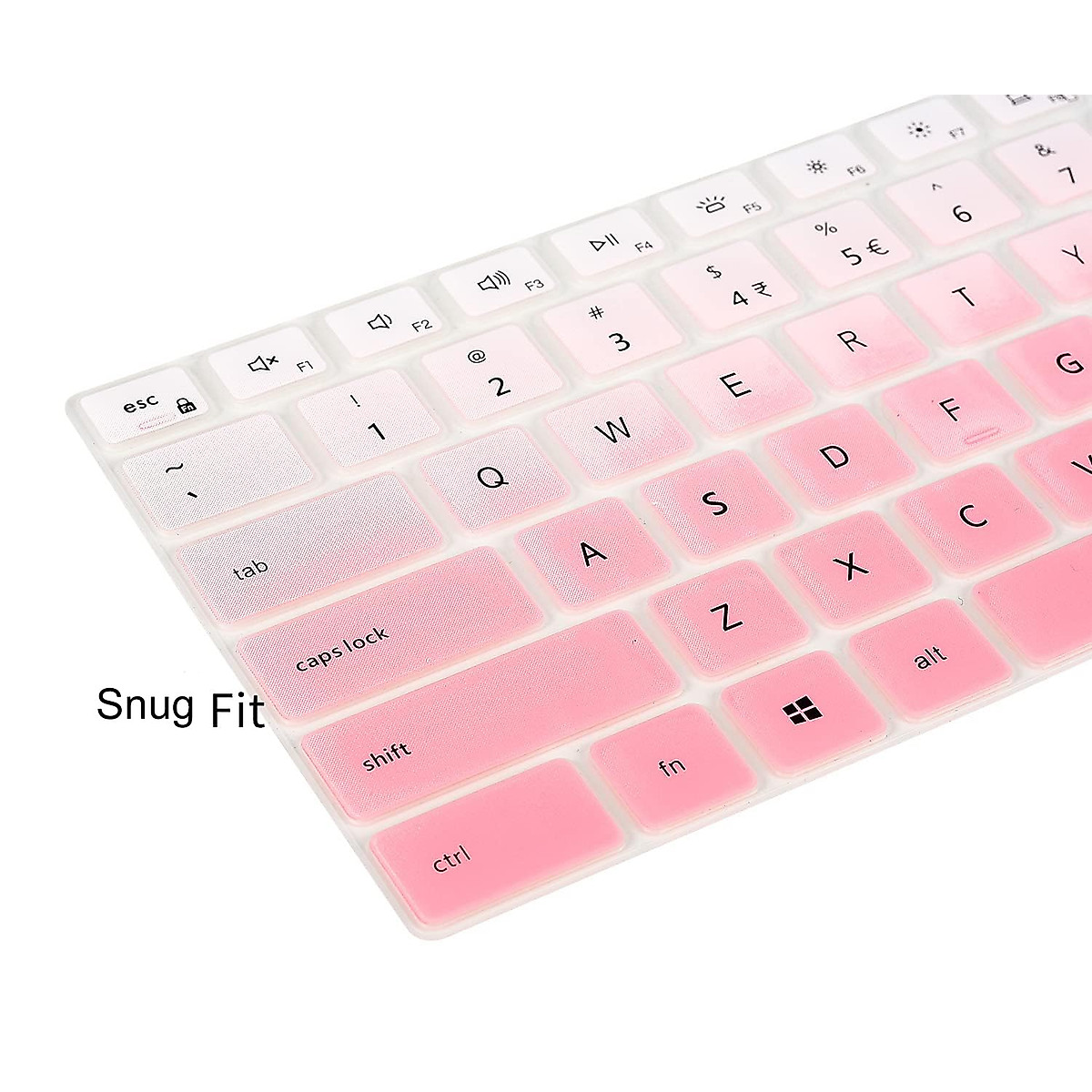 Keyboard Cover for 2023 Dell Inspiron 16 5620 5625 5630 5635 7620 7630 7635 / Inspiron 14 5430 5410 5415 5418 5420 5425 7415 7420 7425 7430 7435 / Dell Inspiron 13 5310 5320 -Ombre Pink