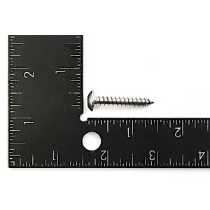 80 Piece Truss Head Screw Set for Dock Bumper Installation Marine Grade Stainless Steel 10 x 1-1/4 Inches SS