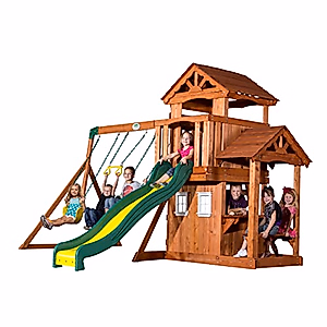 Backyard Discovery Tanglewood All Cedar Wood Playset Swing Set