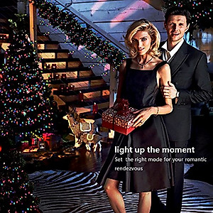 buways Fairy Lights,2-Pack Battery Operated Waterproof Multicolor 50 LED Fairy String Lights,16.4ft Silver Wire Light with Remote Control for Christmas Parties,Garden and Home Decoration