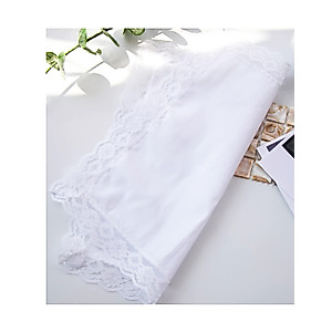 MileyMarla Ladies New Pretty Lace White Cotton Handkerchiefs Wedding Hankies Hanky