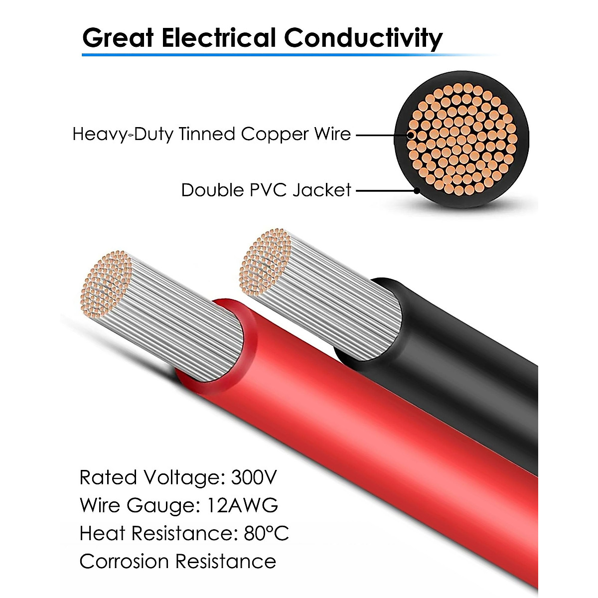 BOQNZN Solar to XT60 Extension Cable, 25FT 12AWG XT60 Adapter to Solar Connector Charging Cable for RV Battery Pack Portable Foldable Solar Panels Solar Generators Power Station