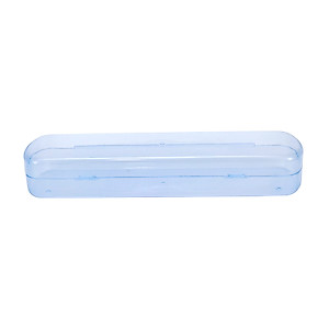 Xiaoyztan 5 Pcs Portable Travel Toothbrush Case Colored Clear Plastic Toothbrush Storage Box Toothbrush Bucket Toothbrush Container (Blue)