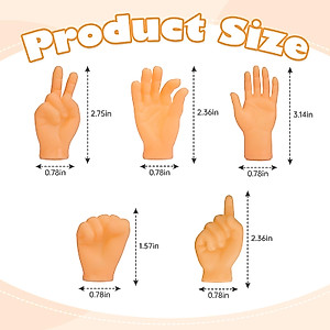 30 pcs Tiny Hands Finger Puppets, Mini Hands Little Small Hands Mini Thing Gag Performance Funny Fingers for Puppet Show Gifts Classroom Prizes Party Favors for Kids (7 Styles)