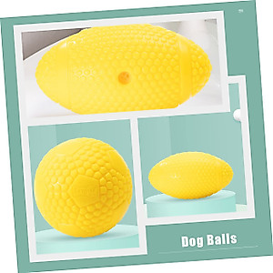 NOLITOY Animal Chewing Toy Dog Grinding Toys Rugby Toys for Football Toys Pet Molar Toys 2pcs Squeaky Shaped Toys