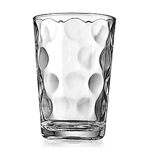 Home Essentials & Beyond Juice Glasses Set Of 4 Tumbler Glass Cups 7 oz Uses for Juice, Water, Cocktails, and more Beverages. Dishwasher safe…