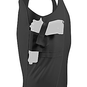 ConcealmentClothes Men’s Tank-Conceal Carry Shirt- Black - XXXX-Large