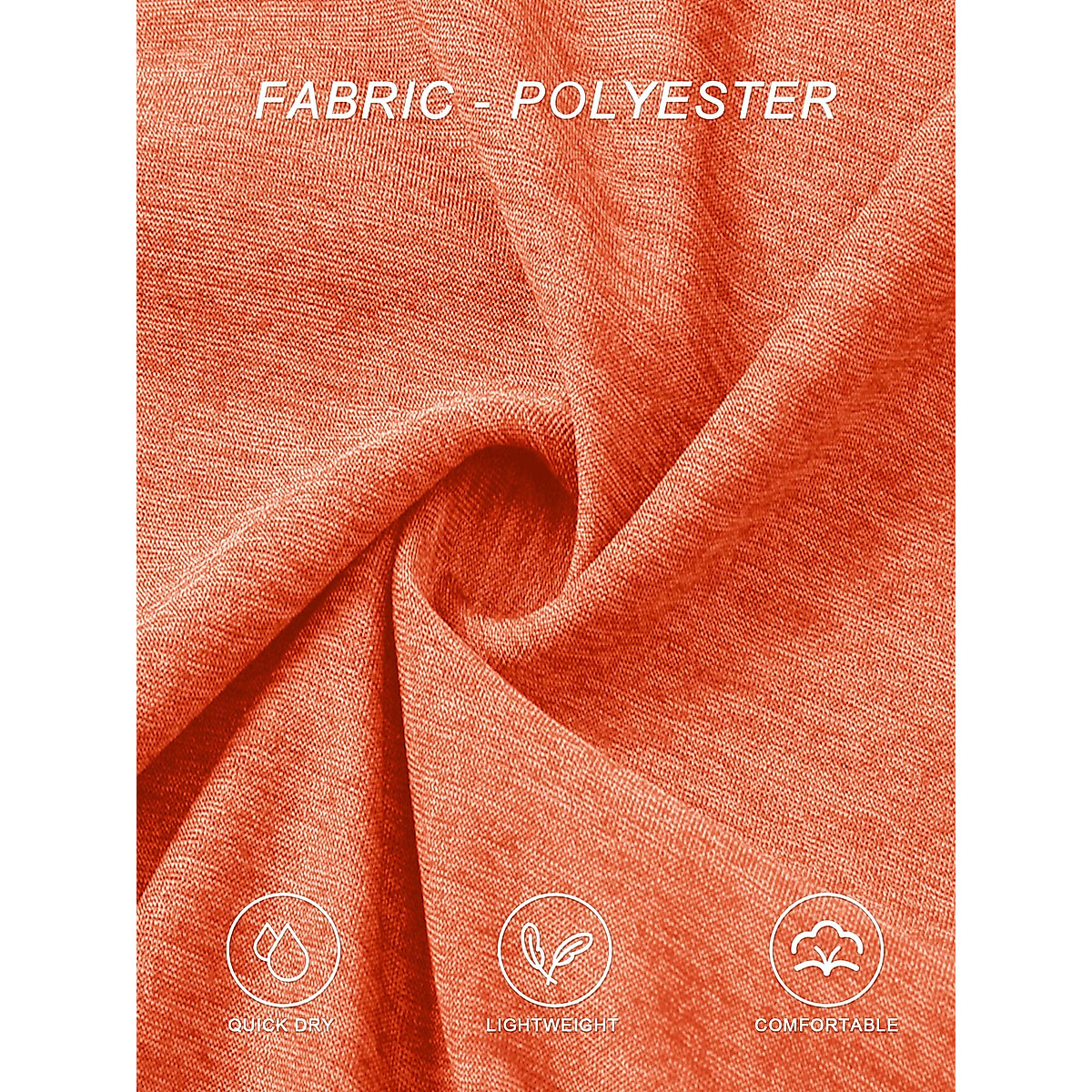 TACVASEN Women's Running Short Sleeve Quick Dry Shirts Athletic Workout Running T-Shirt Women Orange,L